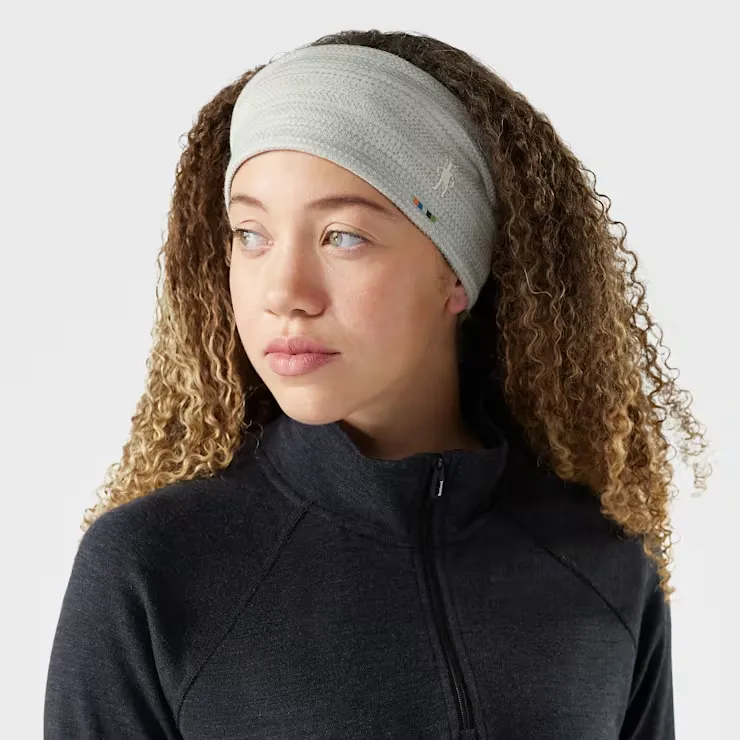 SMARTWOOL Thermal Merino Reversible Headband LIGHT GRAY COLOR SHIFT